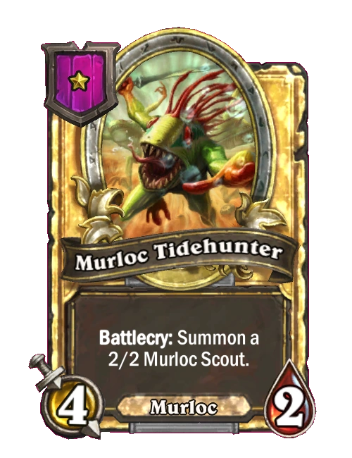 Battlegrounds/Murloc Tidehunter (golden) - Hearthstone Wiki