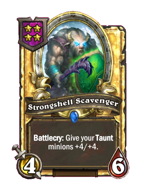 Battlegrounds/Strongshell Scavenger (golden) - Hearthstone Wiki