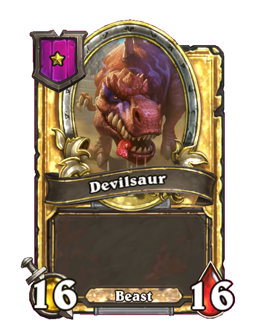Battlegroundsdevilsaur Golden Hearthstone Wiki