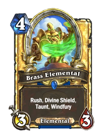 Brass Elemental - Hearthstone Wiki