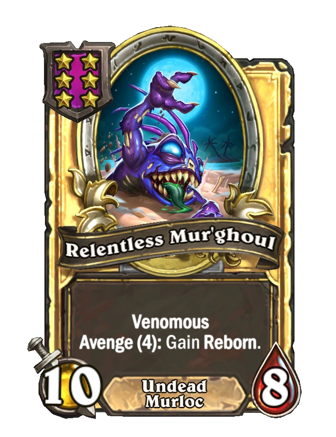 Battlegrounds/Relentless Mur'ghoul (golden) - Hearthstone Wiki