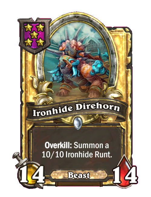 Ironhide Direhorn Golden Hearthstone Wiki