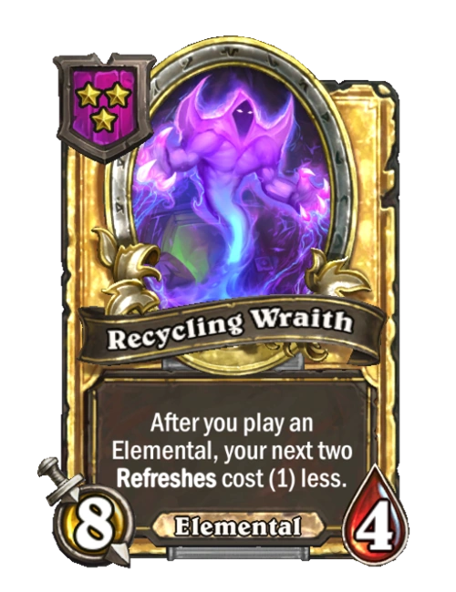 Battlegrounds/Recycling Wraith (golden) - Hearthstone Wiki