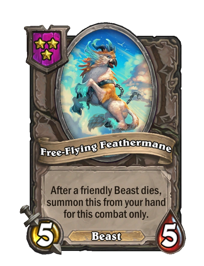 Battlegrounds/Free-Flying Feathermane - Hearthstone Wiki