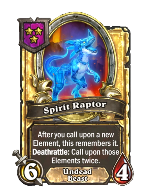 Battlegrounds/Spirit Raptor (77883) - Hearthstone Wiki