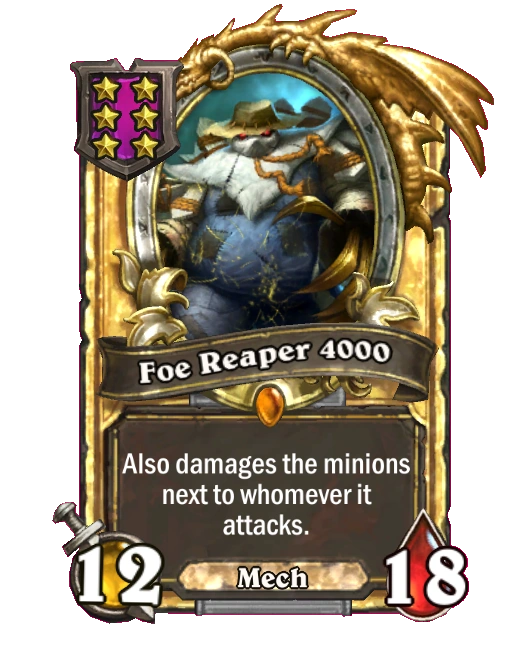 Battlegrounds/Foe Reaper 4000 (golden) - Hearthstone Wiki
