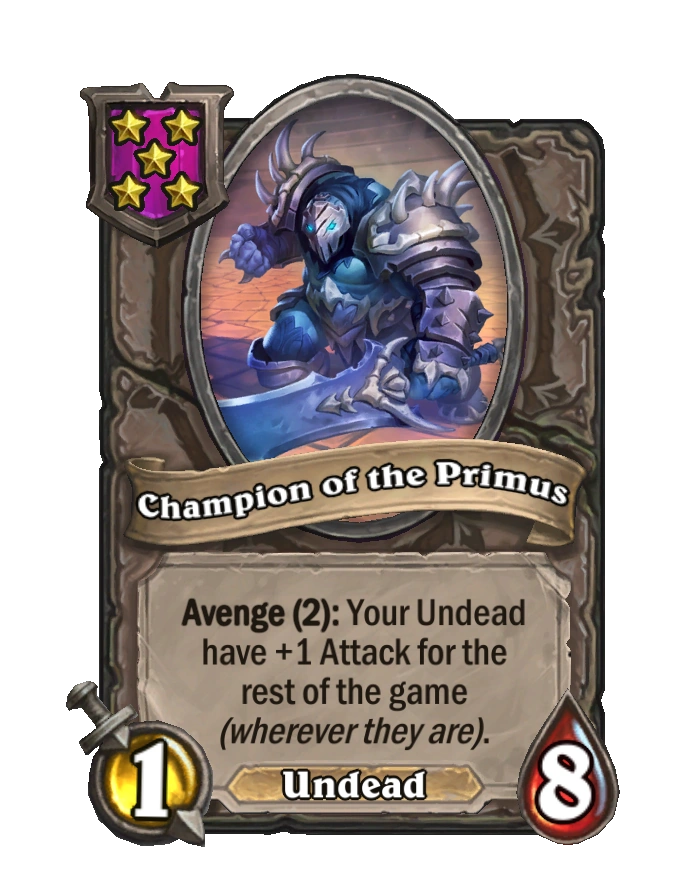 Battlegrounds/Champion of the Primus - Hearthstone Wiki