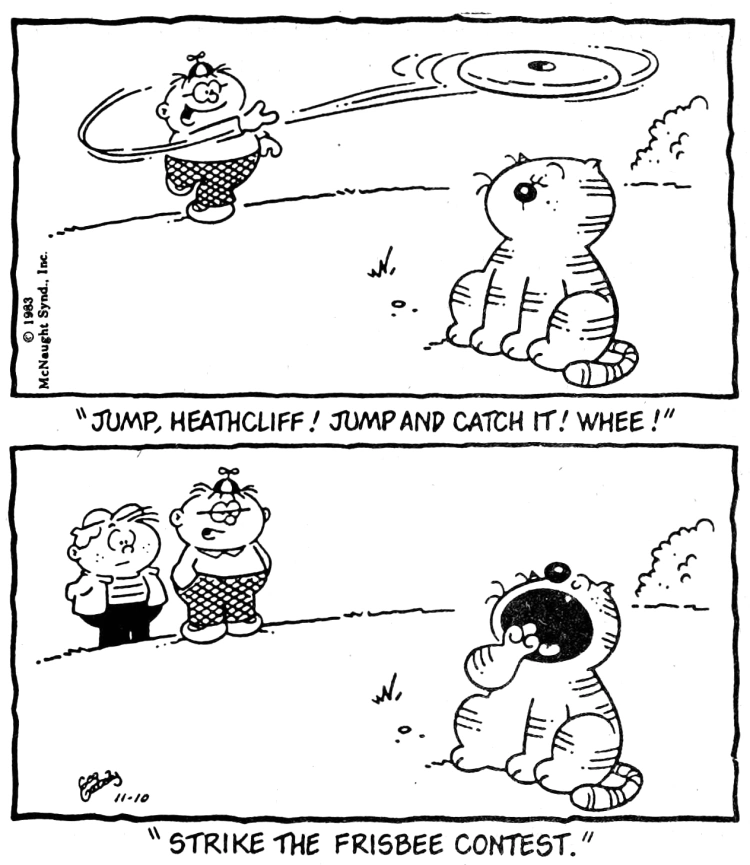 November 1983 comic strips | Heathcliff Wiki | Fandom