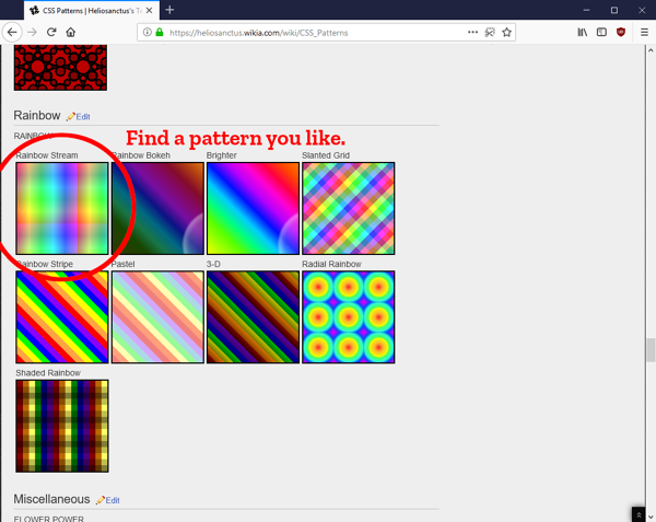 CSS Patterns | Heliosanctus's Testing Wiki | Fandom