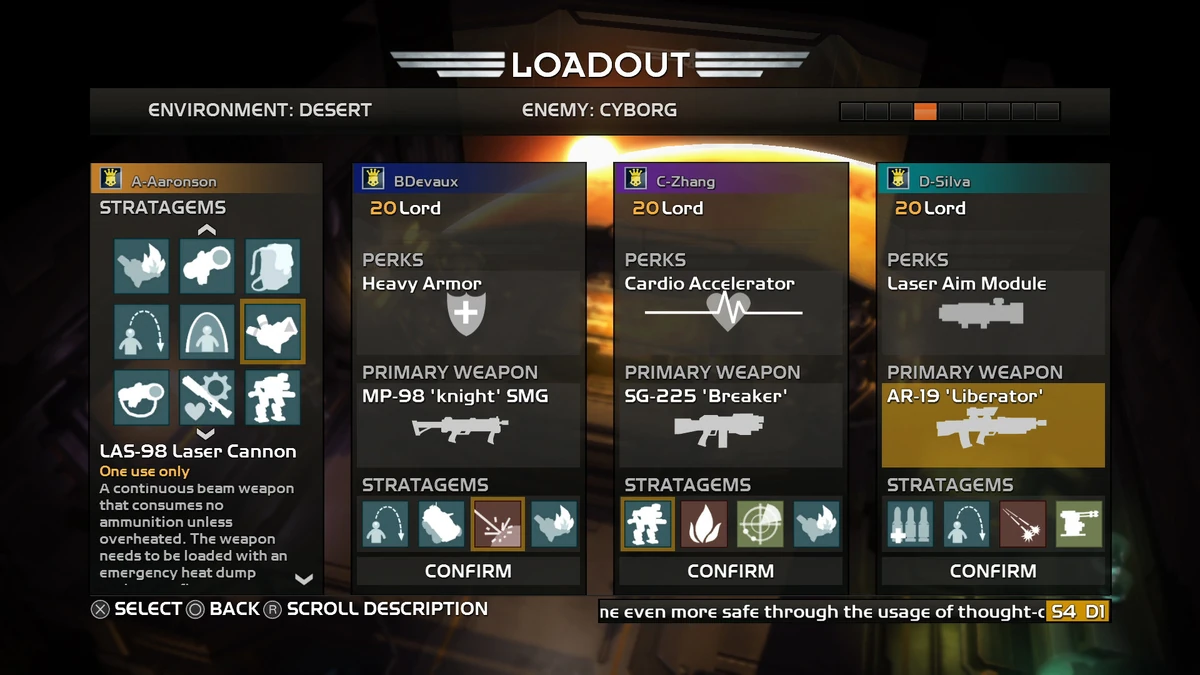 Loadout | Helldivers Wiki | Fandom