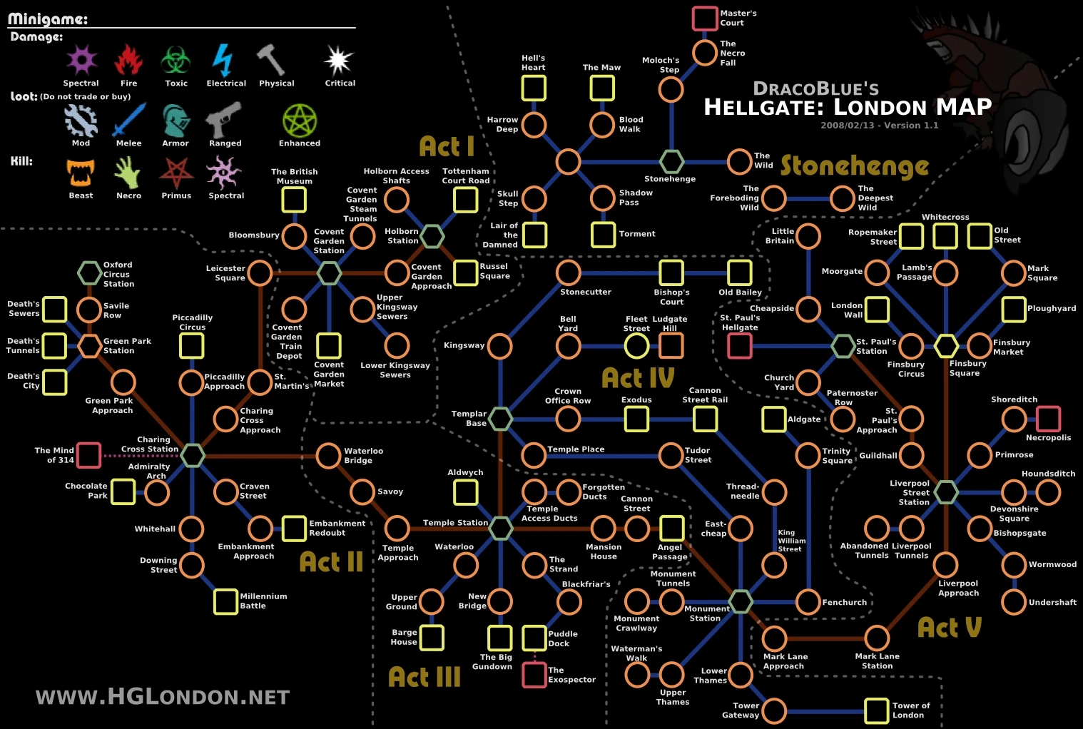 World map | HellgateDB | Fandom