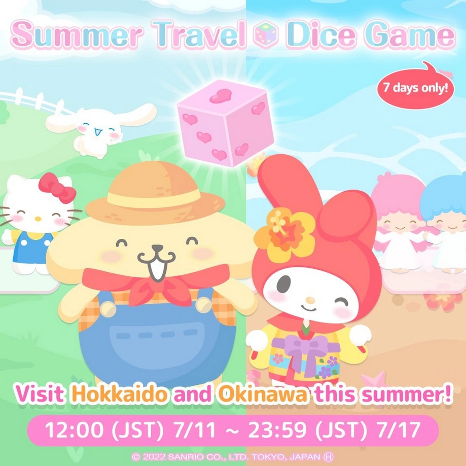 Summer Travel Dice Game | Hello Sweet Days Wiki | Fandom