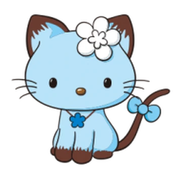 Blue Hello Kitty Bow