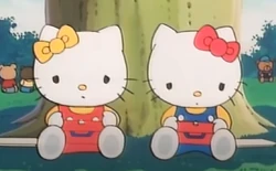 hello kitty and mimmy coloring pages