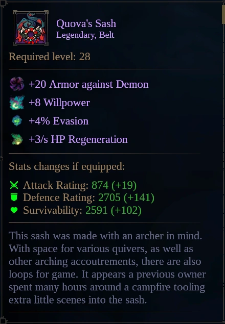 Quova's Sash | Heretic Kingdoms Wiki | Fandom