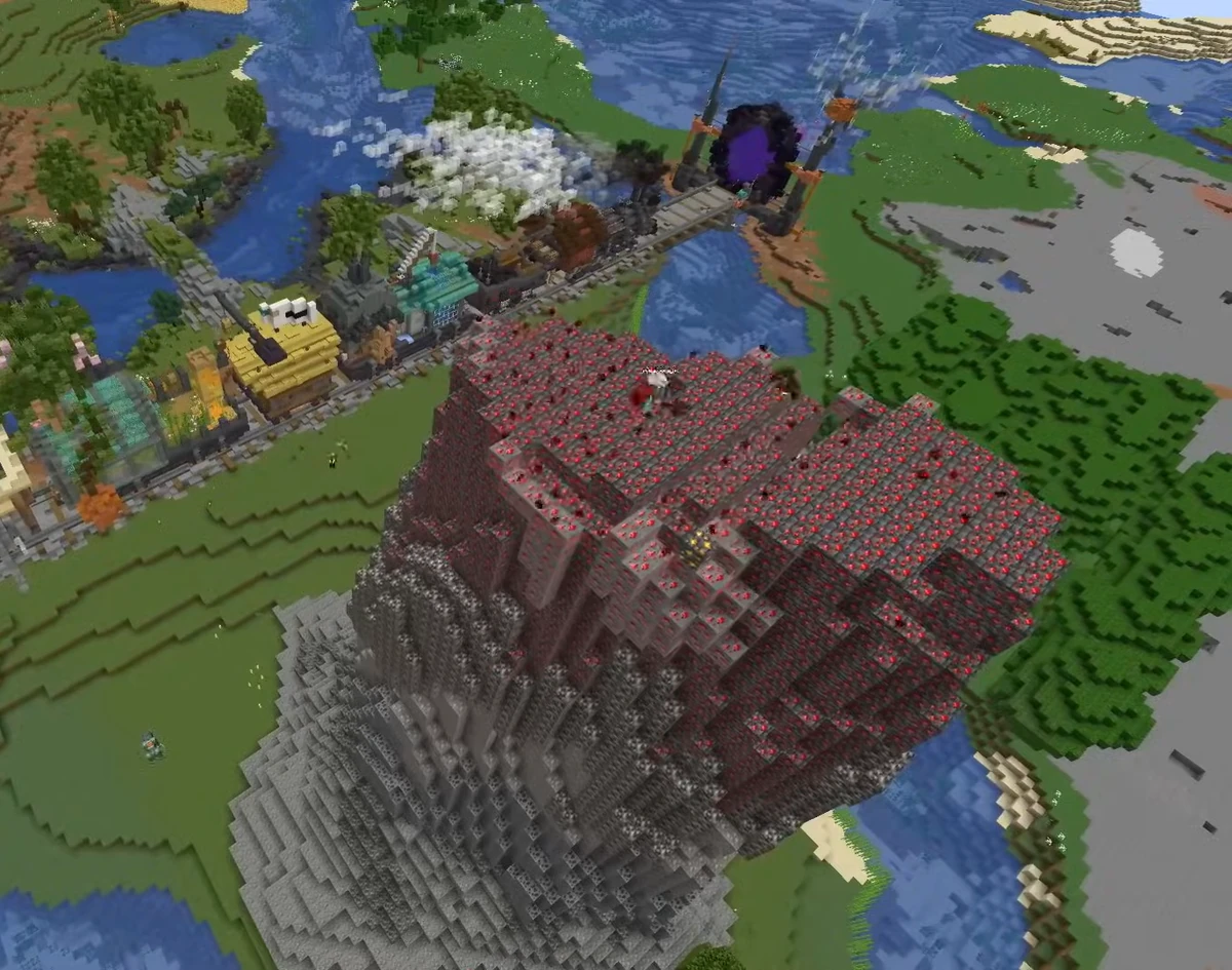 Ore Mountain Tear Down Party | Hermitcraft Wiki | Fandom