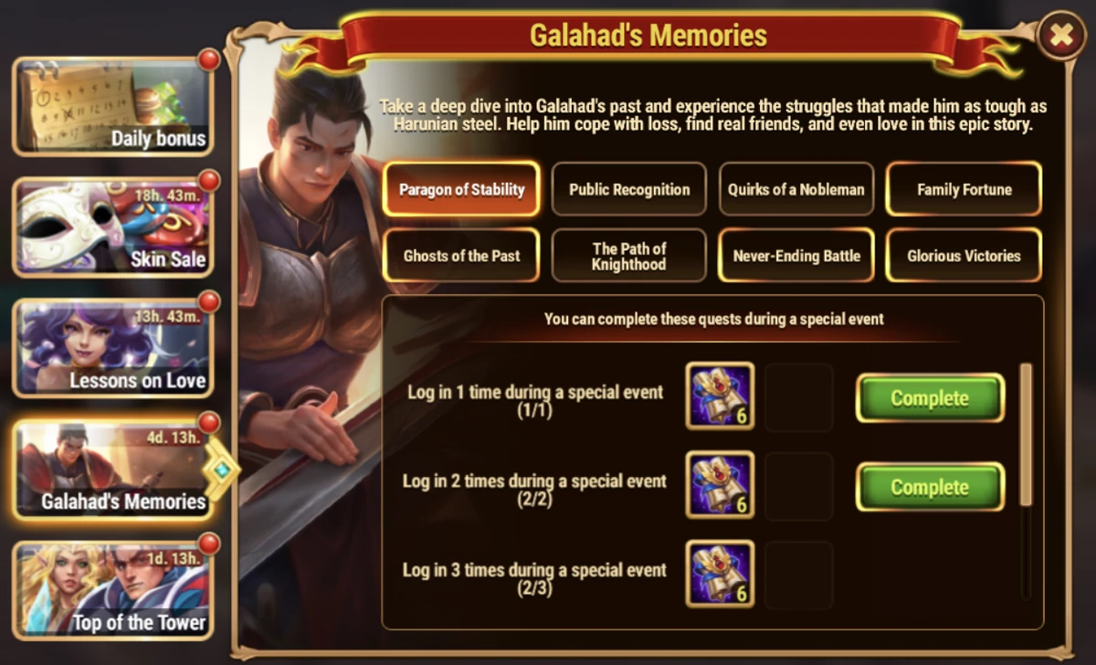 Category:Galahad's Memories | Hero Wars Wiki | Fandom