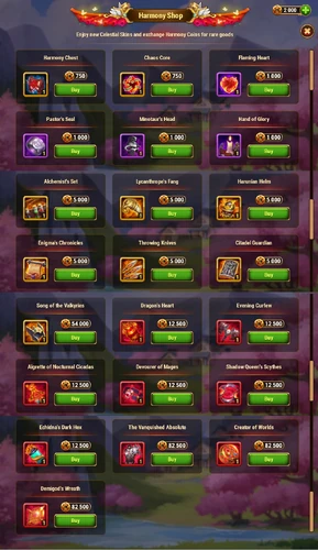 Harmony Shop | Hero Wars Wiki | Fandom