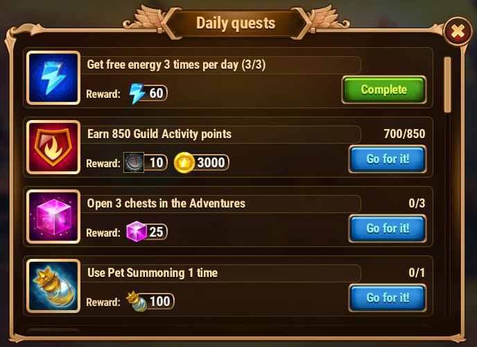 Daily Quests | Hero Wars Wiki | Fandom