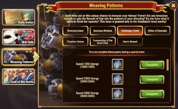 Weaving Patterns | Hero Wars Wiki | Fandom