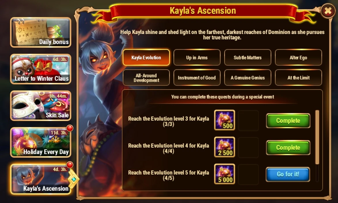 Kayla's Ascension | Hero Wars Wiki | Fandom