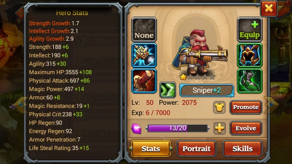 SNIPER | Heroes Charge Character Stats Wikia | Fandom