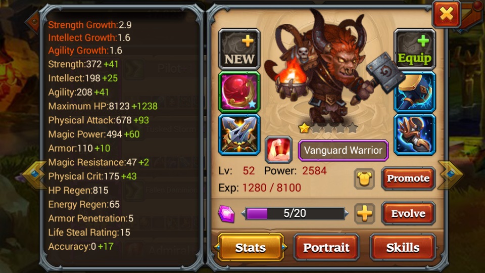 VANGUARD WARRIOR | Heroes Charge Character Stats Wikia | Fandom