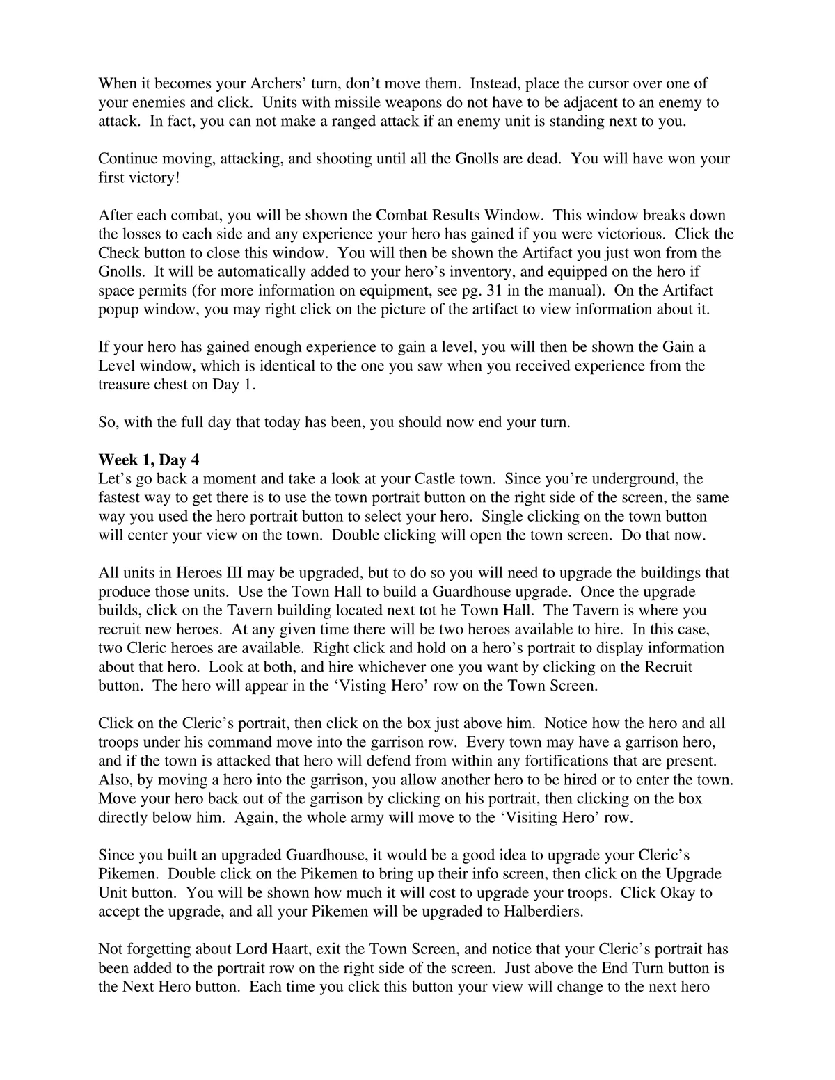 Tutorial Manual Page 7 | Heroes III Wiki | Fandom