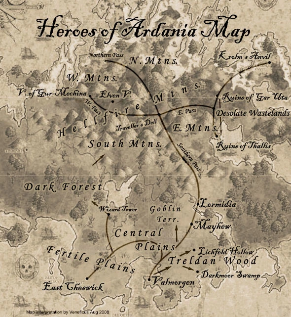 Map of Ardania | Heroes of Ardania Wiki | Fandom