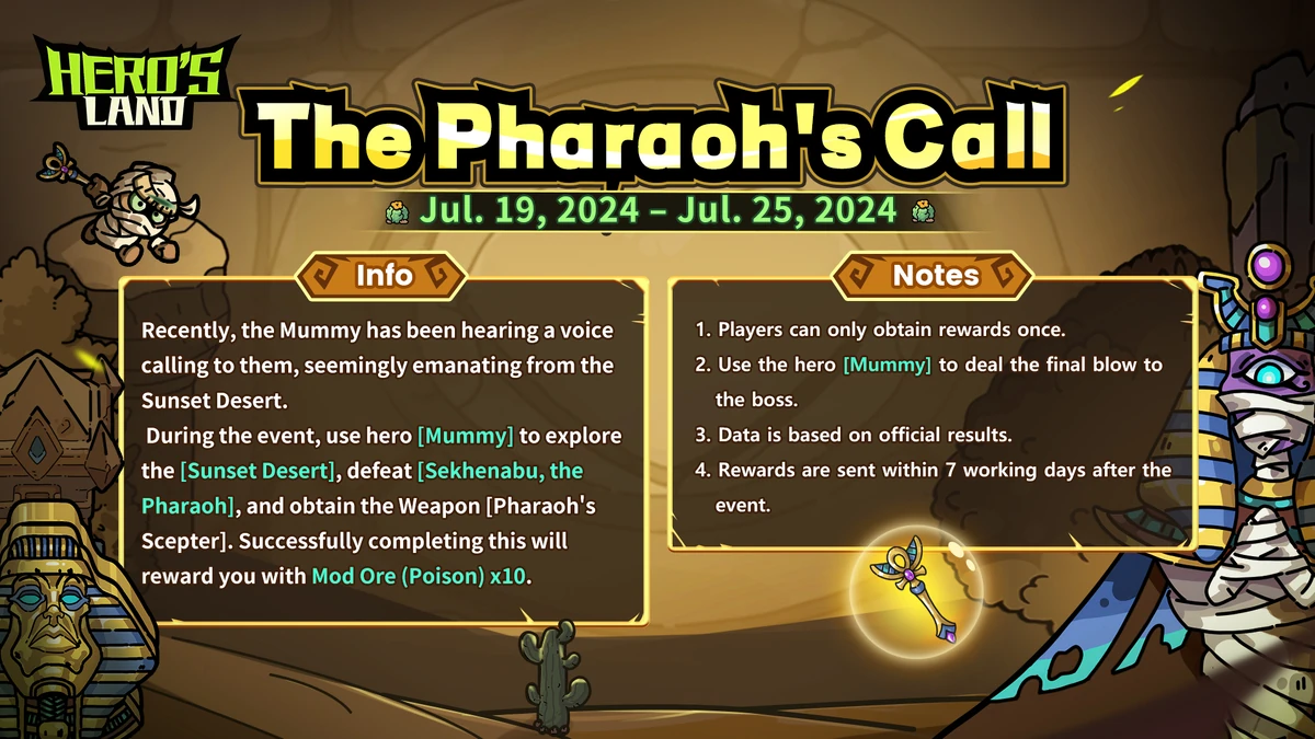 The Pharaoh's Call | Hero's Land Official Wiki | Fandom