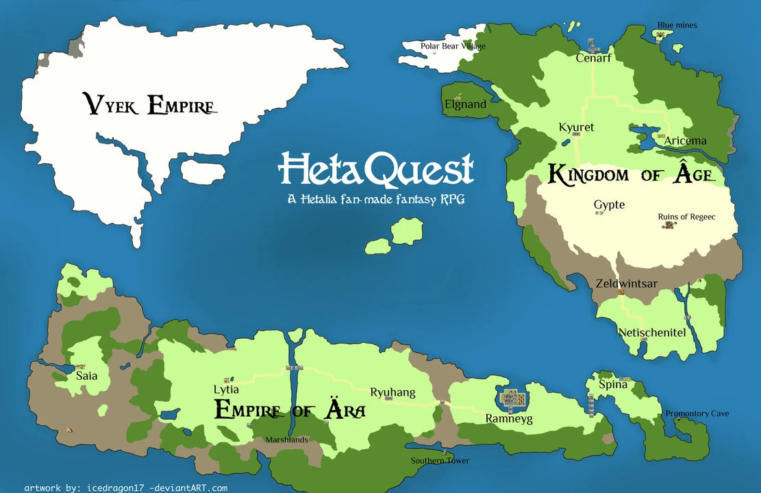 World Map Villages and Continents | HetaQuest Wiki | Fandom