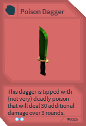 Poison Dagger | Hexaria Wikia | Fandom