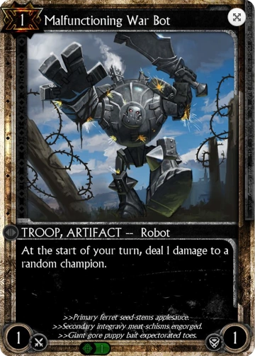 Malfunctioning War Bot | Hex TCG Wiki | Fandom