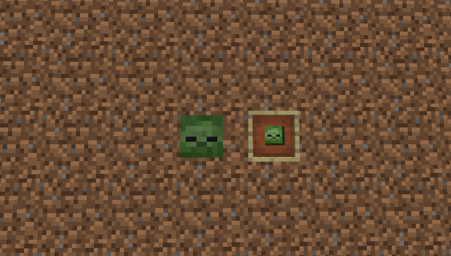 Zombie Minecraft Head