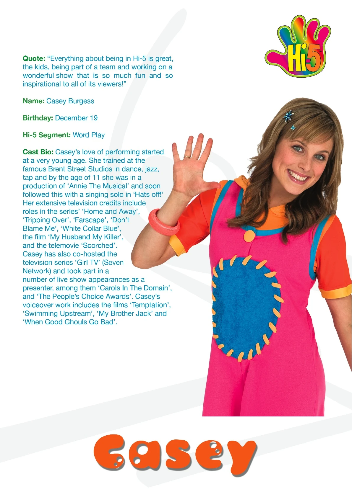 Hi-5 Members | Hi-5 TV Wiki | Fandom
