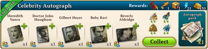 Celebrity Autograph | Hidden City Wiki | Fandom