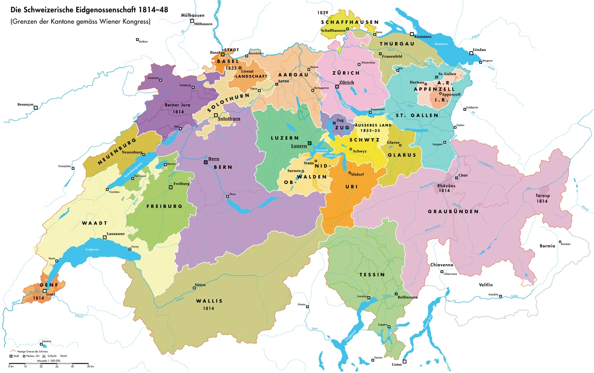 Swiss Confederation (1815–1848) | Wiki Atlas of World History Wiki | Fandom