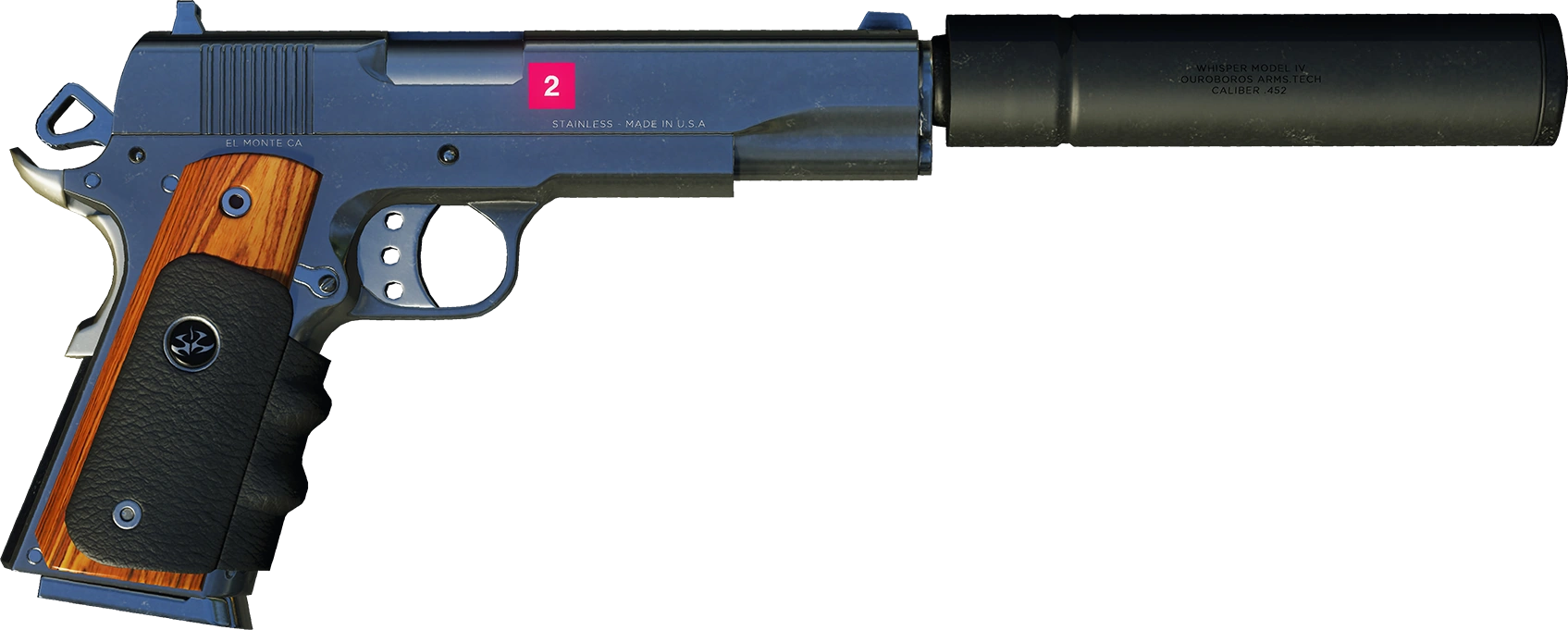 Got the grip medallions installed. The Silverballer is now complete ...