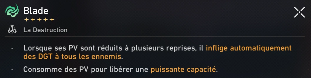 Blade/Combat | Wiki Honkai Star Rail FR | Fandom