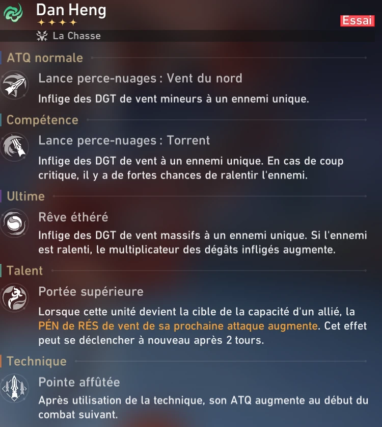 Dan Heng/Combat | Wiki Honkai Star Rail FR | Fandom