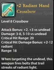 +2 Radiant Hand Crossbow | Heroes of Neverwinter Wiki | Fandom