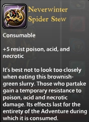 Neverwinter Spider Stew | Heroes of Neverwinter Wiki | Fandom