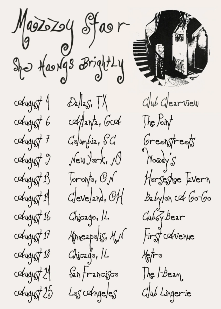 She Hangs Brightly Promotional Tour | Hope Sandoval Wiki | Fandom