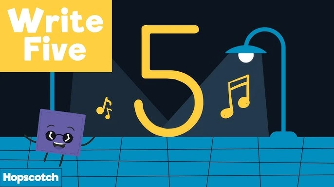 Write 5 (Five) - Number Formation Song | Hopscotch Songs Wiki | Fandom