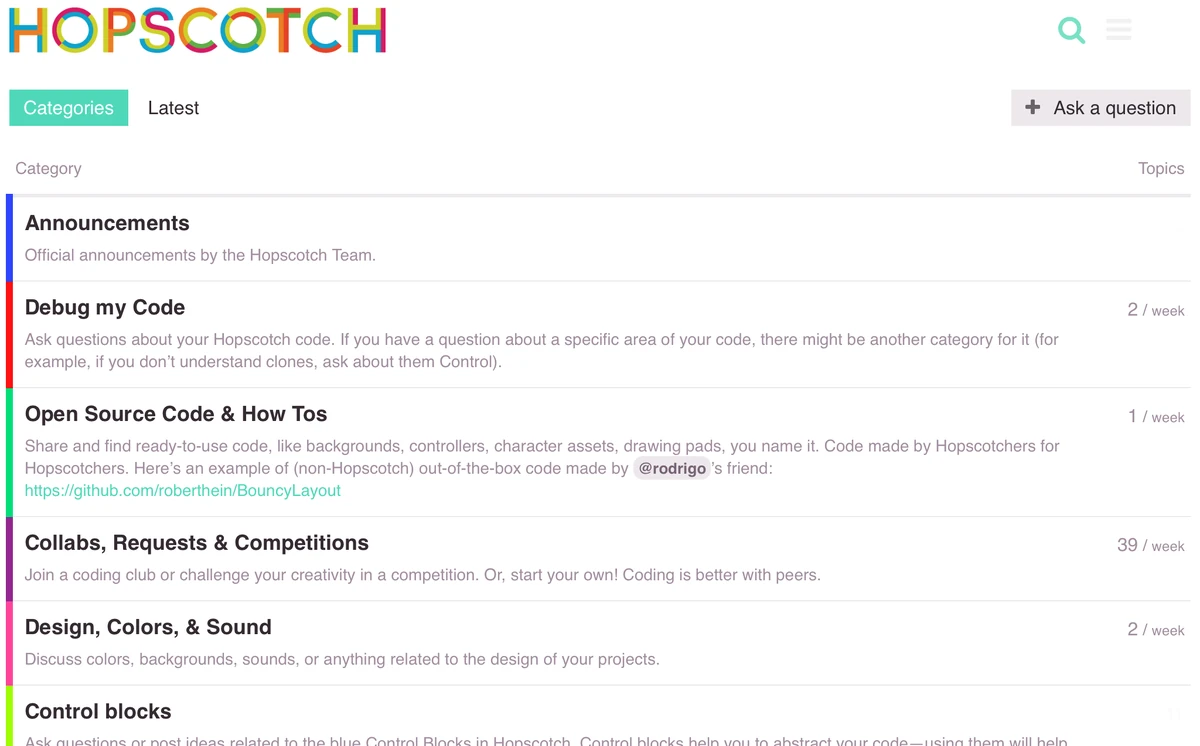 Hopscotch Forum | Hopscotch Wiki | Fandom