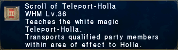 Teleport-Holla | HorizonXI Wiki | Fandom