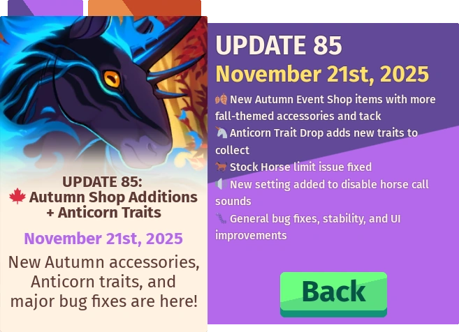 Update Log/8.9 | Horse Life Wiki | Fandom