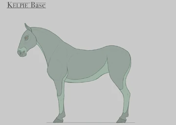 how to draw a kelpie horse step by step