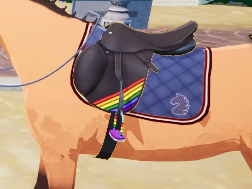 Rainbow Saddle | Horse Tales: Emerald Valley Ranch Wiki | Fandom