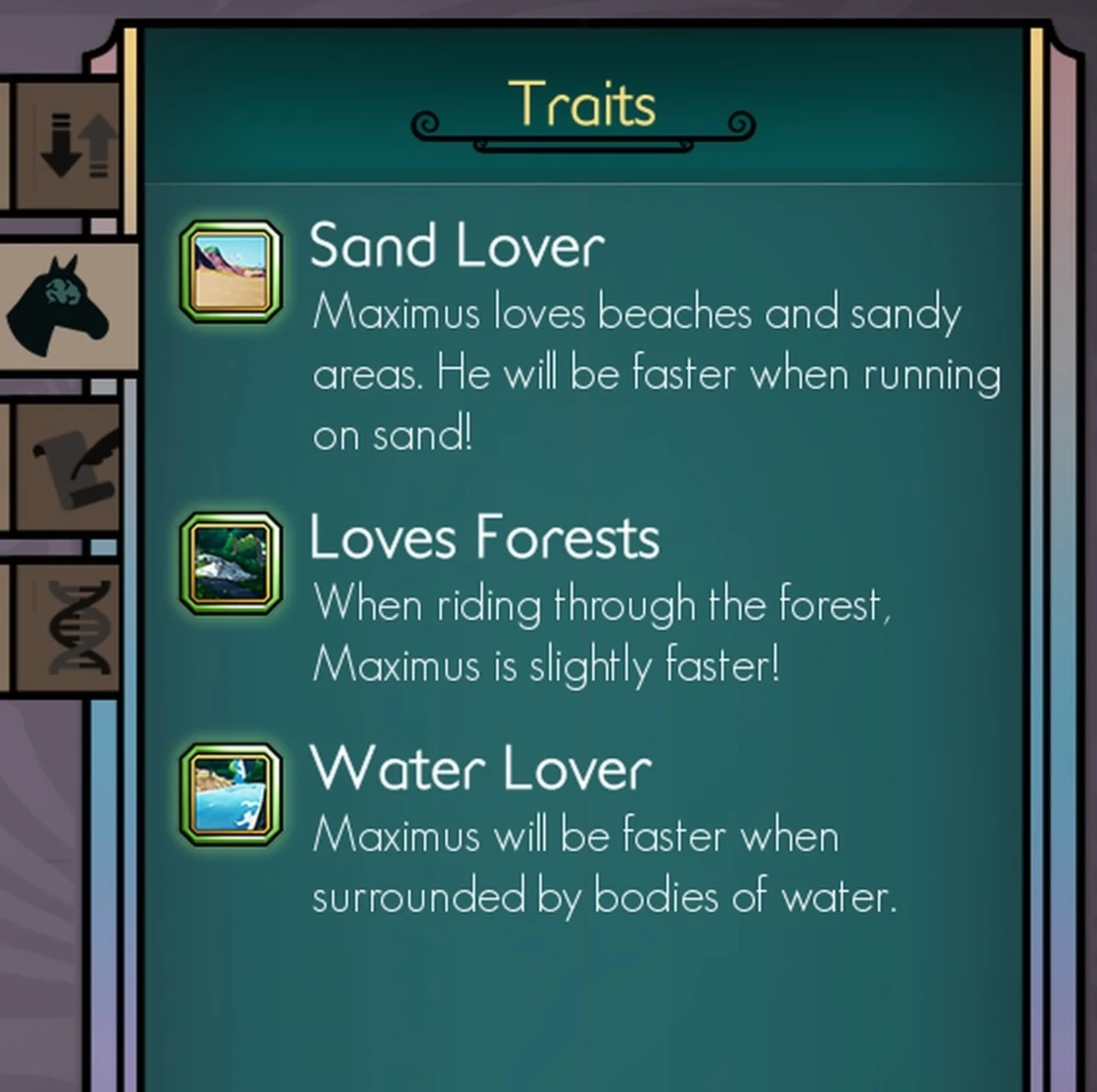 Traits | Horse Tales: Emerald Valley Ranch Wiki | Fandom
